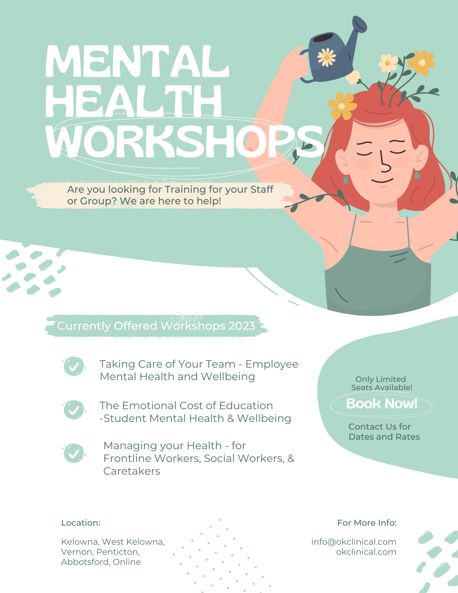 Currently Offered Workshops - Okanagan Clinical Counselling Services